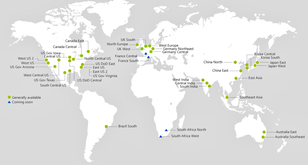 Azure Services Map